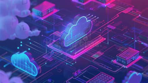 Digital Representation Of Cloud Computing Technology Stock Image Image Of Cryptography