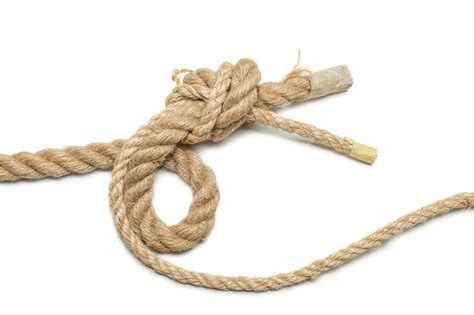 Premium Photo Coiled Rope Knot Isolated Over A White Background