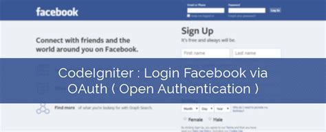 Login With Facebook Php Codeigniter Oauth Login Formget