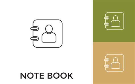 제목으로 편집 가능한 노트 책 얇은 라인 아이콘 모바일 응용 프로그램 웹 사이트 소프트웨어 및 인쇄 미디어에 유용합니다 0명에 대한 스톡 벡터 아트 및 기타 이미지 Istock
