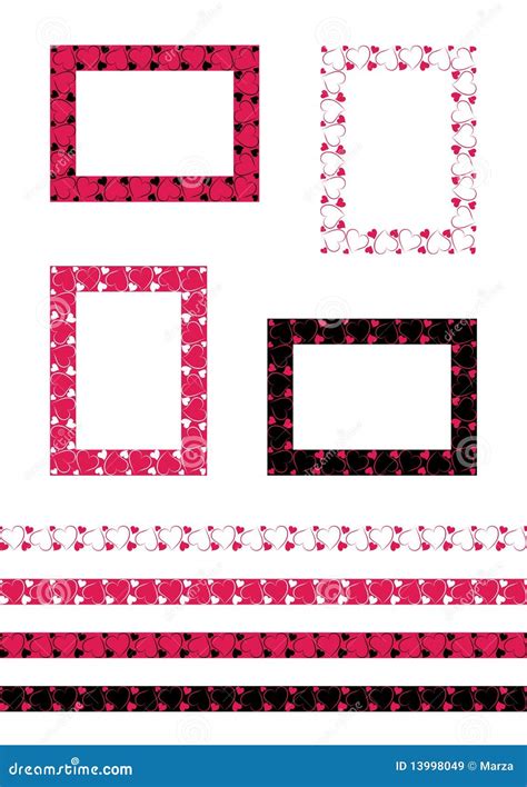 Seamless Romantic Border Patterns Stock Illustration Illustration Of Happy Gift 13998049