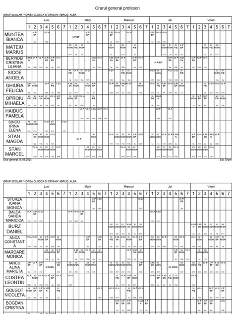 Orar Profesori V2 Pdf