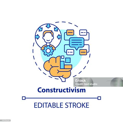 Thin Line Colorful Icon Constructivism Concept Stock Illustration Download Image Now Advice