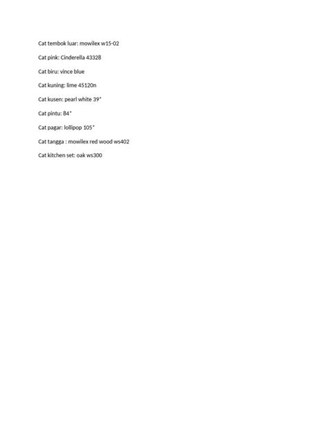 Kode Cat Rumah Pdf