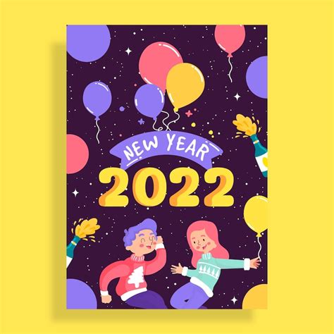 재미있는 새해 인사말 포스터 벡터 Freepik에서 무료 고품질 벡터를 다운로드하세요 Freepik