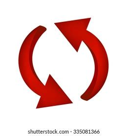 Red D Arrows Circular Motion Counterclockwise Stock Vector Royalty Free Shutterstock
