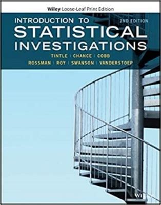 Introduction To Statistical Investigations 2nd Ed By Nathan L
