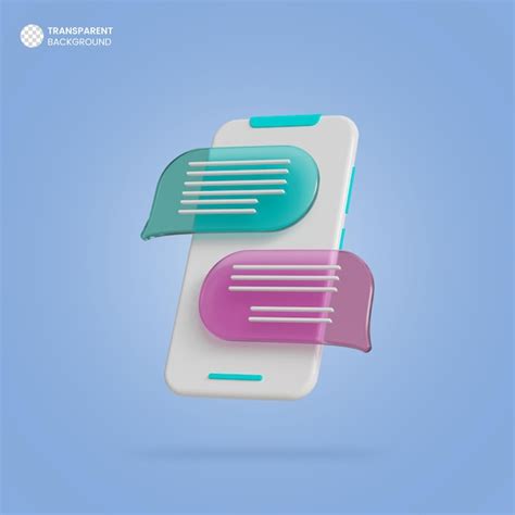 Ícone De Interface De Interface Do Usuário De Conversa 3d De Bolha De