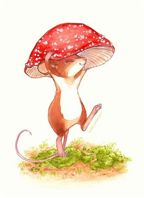 Fetching Field Mouse Watercolour Oc Rfurry