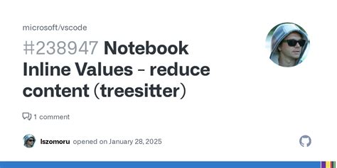 Notebook Inline Values Reduce Content Treesitter · Issue 238947 · Microsoftvscode · Github