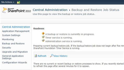 Backup And Restore In Sharepoint 2010