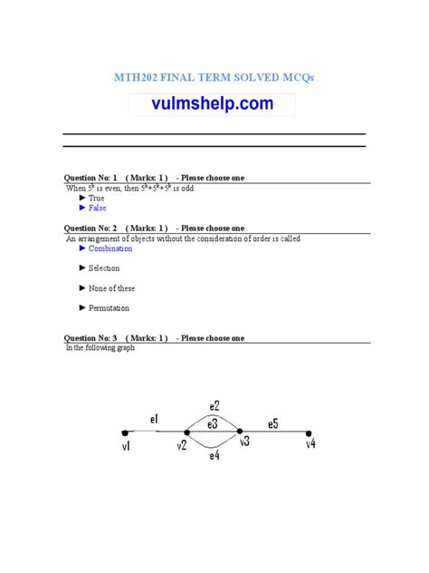Mth202 Final Term Solved Mcqs Pdf