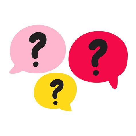 Premium Vector Speech Bubbles With Question Marks Flat Design Hand