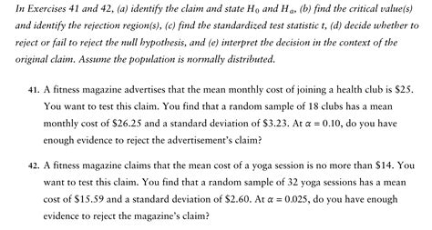 solved in exercises 41 and 42 a identify the claim and