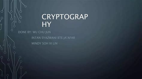Cryptography Presentation Ppt