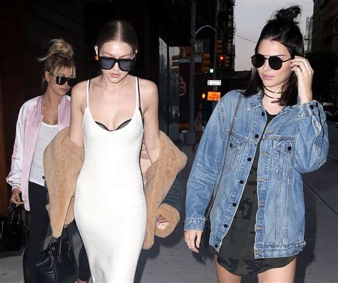 Kendall Jenner Gigi Hadid And Hailey Baldwin Out In New York City Celebmafia
