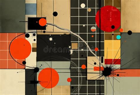 Gridded Composition A Grid Structure Overlaid With Various Shape Stock Image Image Of Gridded