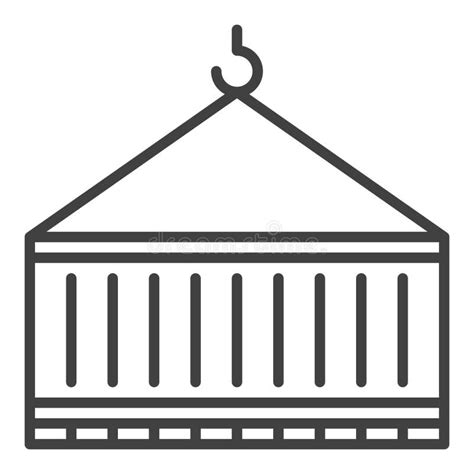 Cargo Shipping Container Vector Icon Or Symbol In Line Style Stock