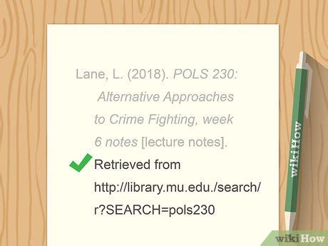 3 Ways To Cite Lecture Notes WikiHow