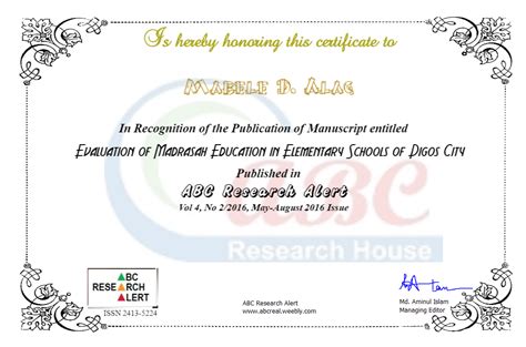 Thesis Publication Abc Research Alert