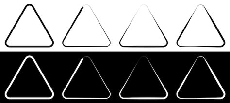 Premium Vector Triangle Rounded Corners Silhouette Icon Triangle