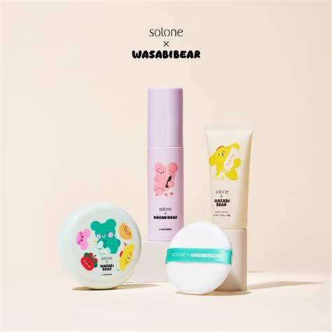 Solone Solone X Wasabi Bear蜜粉餅雪膚 5g 屈臣氏 Watsons