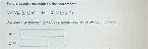 Solved Find A Counterexample To The Statement