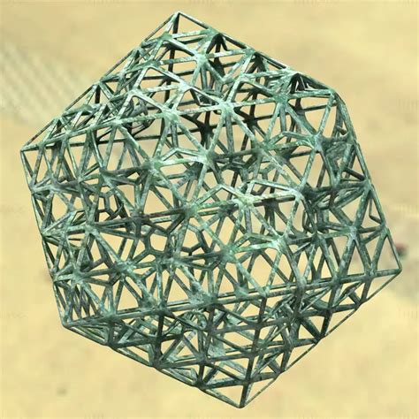 Wireframe Shape Icosahedron Flake 3d Print Model Stl