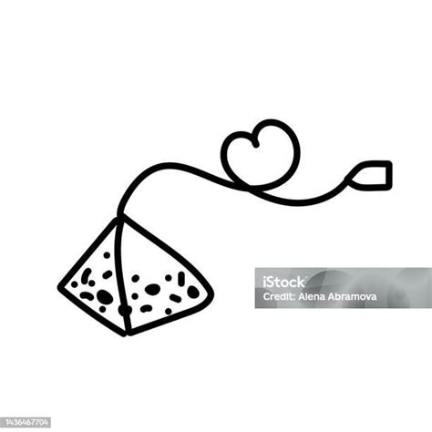 요소 포스터 간단한 복고풍의 기호 낙서 51 조각 스타일의 티백 손으로 그린 벡터 일러스트레이션 피라미드 모양의 차 봉지 0명에 대한 스톡 벡터 아트 및 기타 이미지