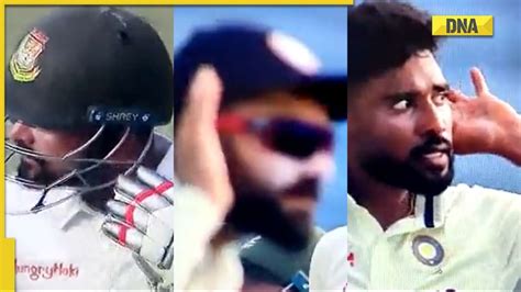 Ind Vs Ban Virat Kohli Mohammed Siraj Tease Litton Das With His Own