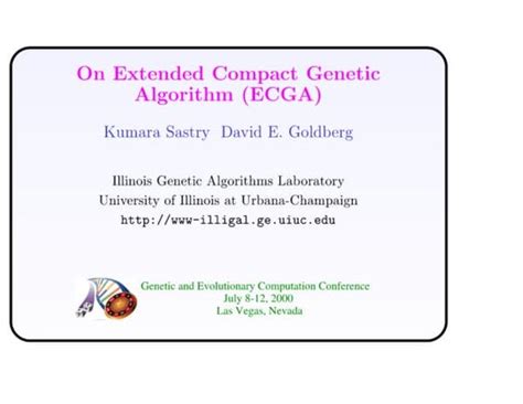 Silicon Cluster Optimization Using Extended Compact Genetic Algorithm Pdf
