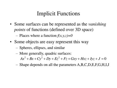 PPT Implicit Functions PowerPoint Presentation Free Download ID 3267513