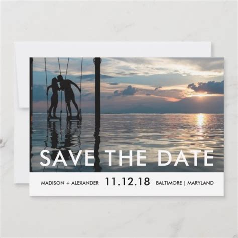 Minimalist Chic Save The Date Photo Zazzle Com
