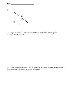 Pythagorean Theorem Test Review With Answers By Ms Esterows Classroom