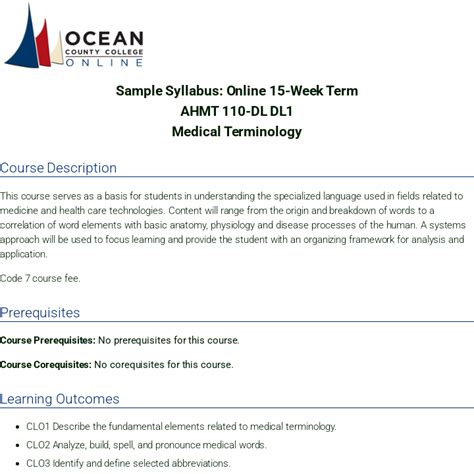 Simple Syllabus