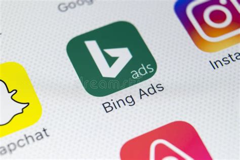 Bing Application Icon On Apple IPhone X Screen Close Up Bing Ads App