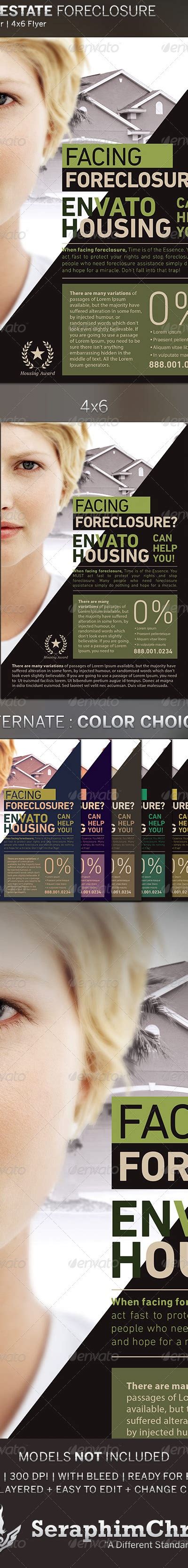 Real Estate Foreclosure Flyer Template Print Templates Graphicriver