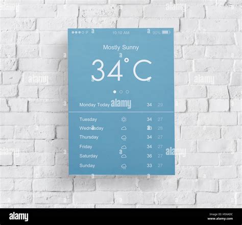 Weather Forecast Temperature Application Concept Stock Photo Alamy