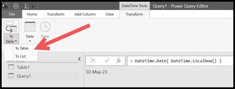 Get Today S Date In Power Query Formulas And Functions