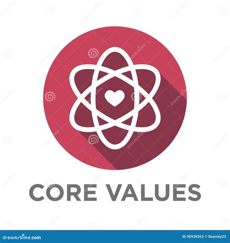 Company Core Values Outline Icons For Websites Or Infographics Stock Vector Illustration Of