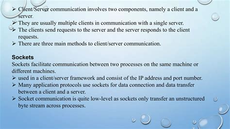 Communication In Client Server Systempptx