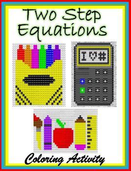 Solving Two Step Equations Color By Number Bundle By Colorful Numbers