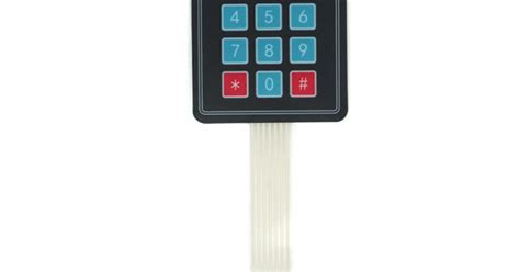 4x3 matrix 12 keys membrane switch keypad with sticker