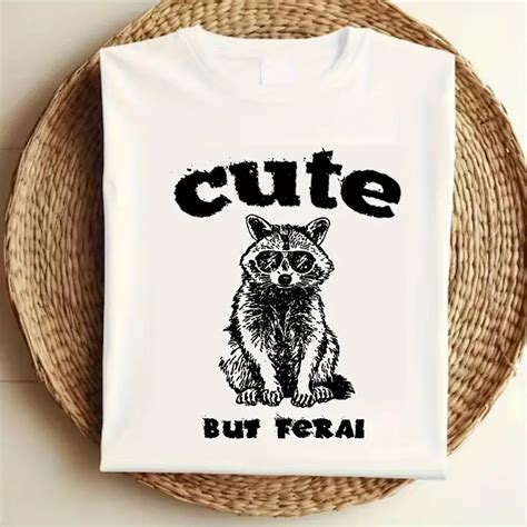 귀엽지만 사나운 너구리 열전사 디자인 티셔츠 Diy 다림질 옷 액세서리 및 옷 장식 Temu Republic Of Korea
