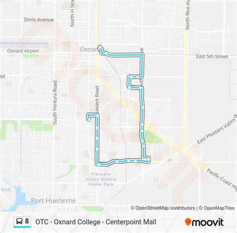 8 Route Schedules Stops And Maps Oxnard College Via Bard Rd Updated