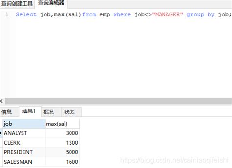 分组查询数据库追术小白 Csdn博客