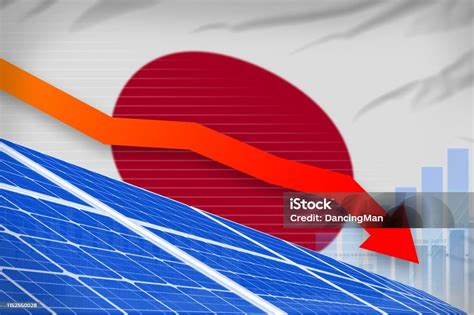 일본 태양 에너지 파워 하강 차트 화살표 다운재생 자연 에너지 산업 그림 3d 일러스트레이션 0명에 대한 스톡 사진 및 기타 이미지 Istock