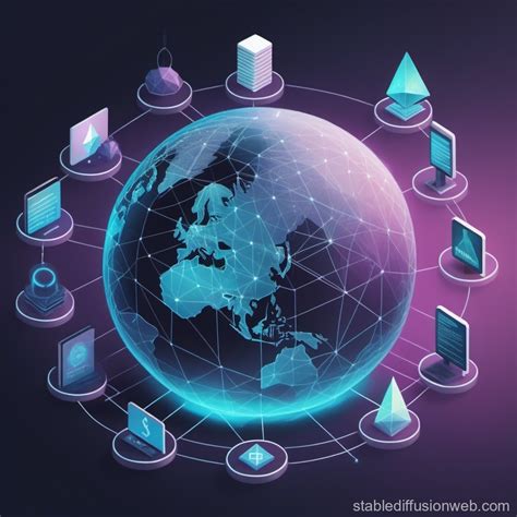 Illustration Of Smart Contracts Connecting The World Via Ethereum