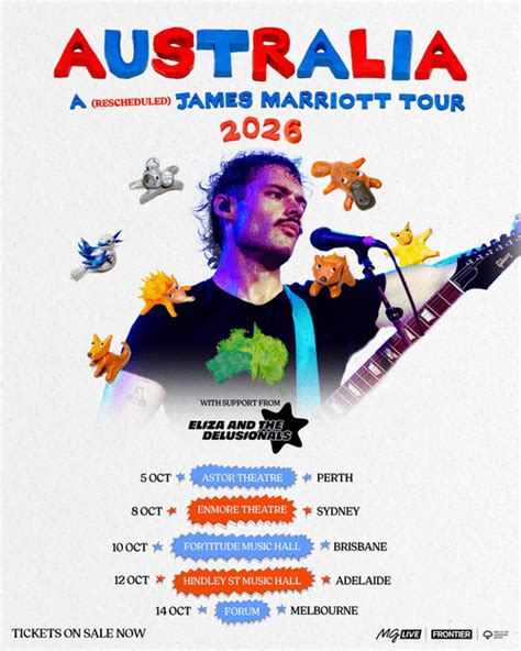 James Marriott Australian Tour 2026