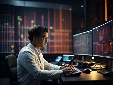 Premium Ai Image Data Analysis Scientist Office For Cyber Security